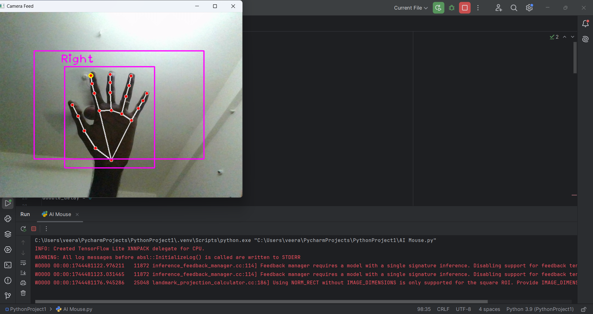 AI Virtual Mouse By Using Hand Gesture Recognition Source Code - SellAnyCode