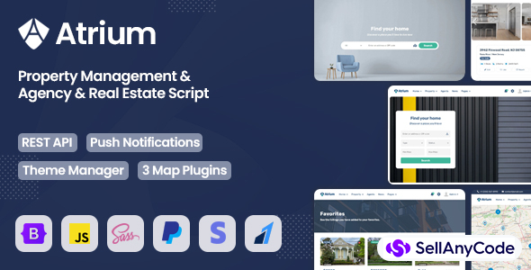 Atrium - Property Management & Real Estate Script Source Code - SellAnyCode