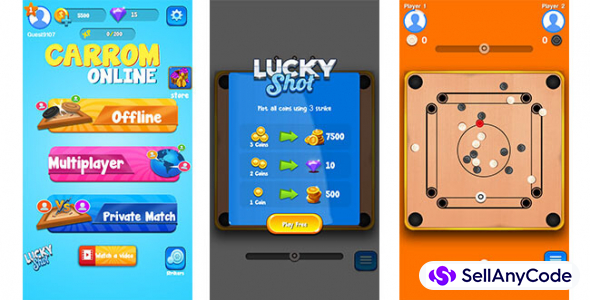 Carrom Online (Unity Game+Admob+iOS+Android) Source Code - SellAnyCode