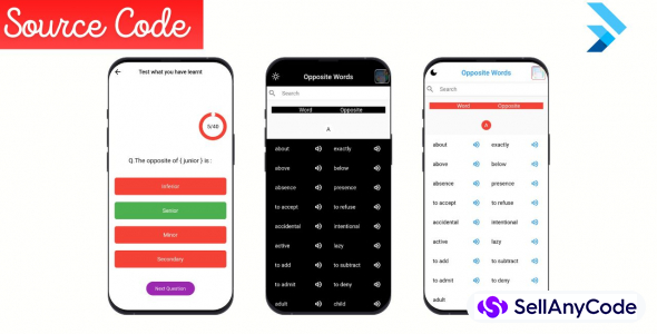 English For Kids - Flutter Source Code Source Code - SellAnyCode