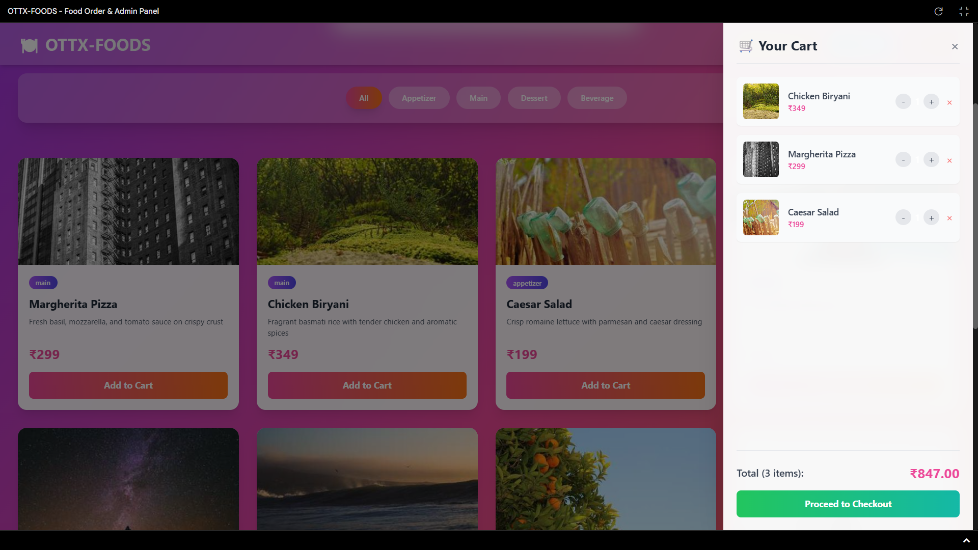 OTTX - FOODS E-commerce With Admin And User Panels Source Code - SellAnyCode