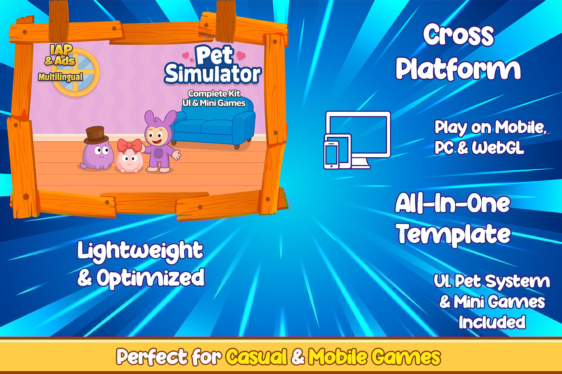 Virtual Pet Game Template - Complete Game Source Code - SellAnyCode
