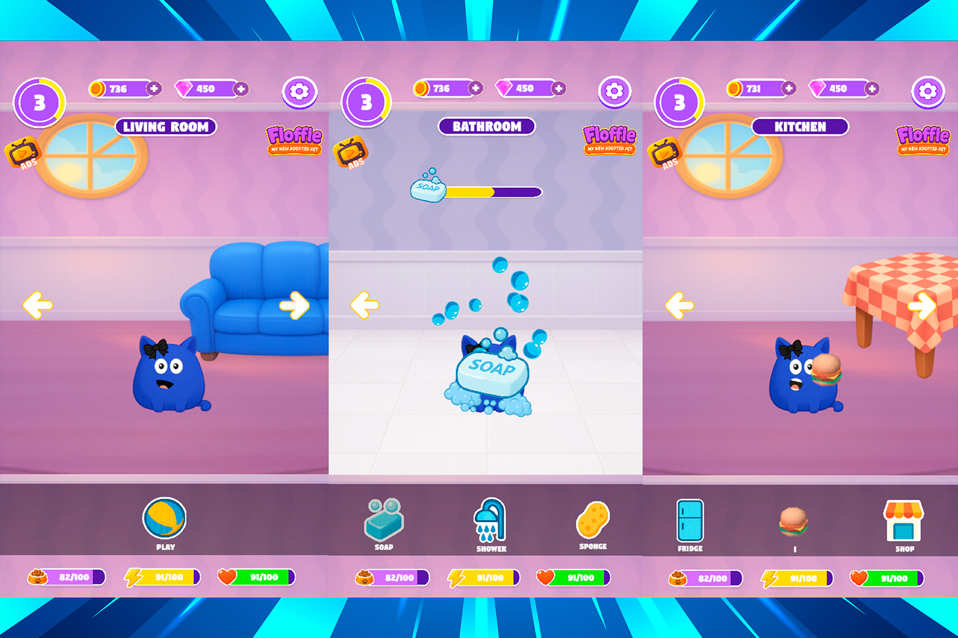 Virtual Pet Game Template - Complete Game Source Code - SellAnyCode